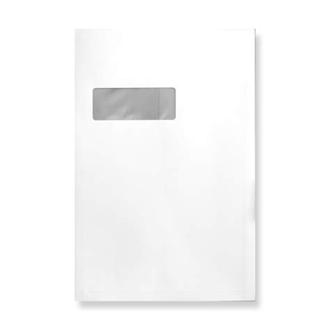 C4 White Gusset Envelopes Window