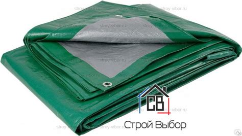 Тент тарпаулин 120 г/м2 размером 3x6м эконом зеленого цвета в наличии и ...