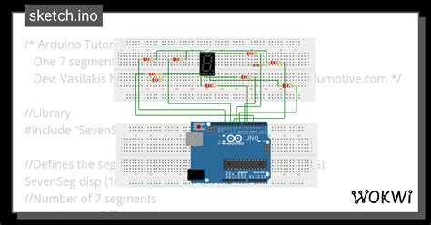 Tri Seven Segment V2 Wokwi ESP32 STM32 Arduino Simulator