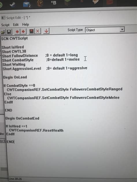 Fnv Anything Wrong With My Script I Cant Seem To Save It R