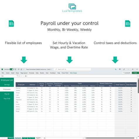 Payroll Calculator Excel Template