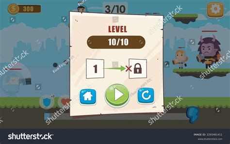 Complete Set Level Button Game Ui Stock Vector Royalty Free 2293481411 Shutterstock