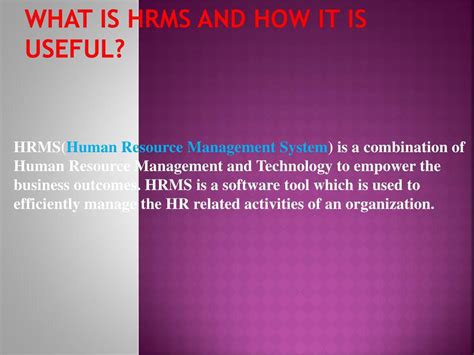 PPT HRMS And Payroll Software PowerPoint Presentation Free Download ID