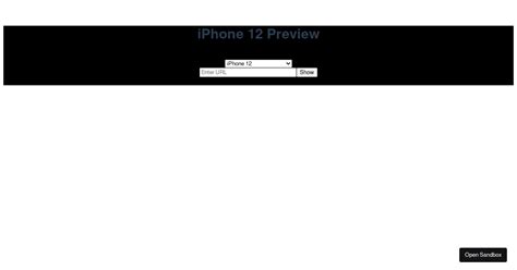 Iframe Preview Size Codesandbox
