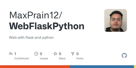Github Maxprain12webflaskpython Web With Flask And Python