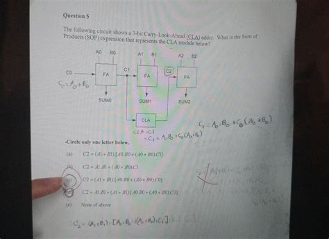Solved The Following Circuit Shows A 3 Bit Carry Loo