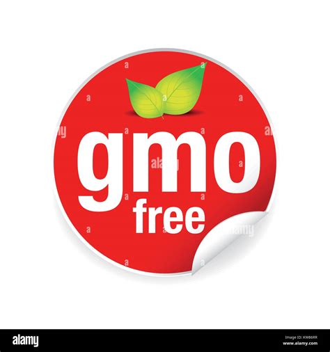 Gmo Free Label Tag Red Stock Vector Image And Art Alamy