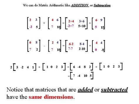 Perform Basic Matrix Operations A Matrix