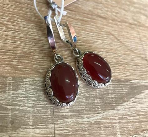 Срібні сережки з сердоліком 925 сережки — ціна 2100 грн у каталозі Сережки Купити аксесуари за