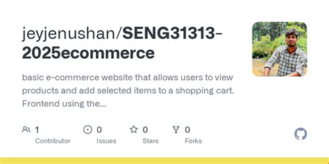 Github Jeyjenushanseng31313 2025ecommerce Basic E Commerce Website