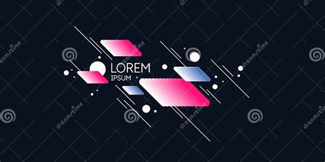 Abstract Background In A Modern Trendy Style Poster With Simple Flat Different Geometric Shapes