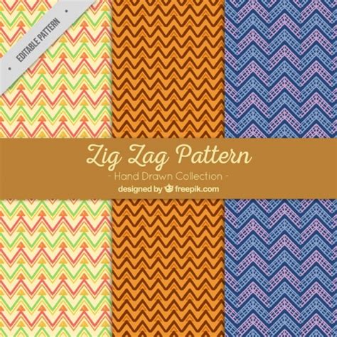 Free Vector Decorative Patterns Of Zig Zag Lines