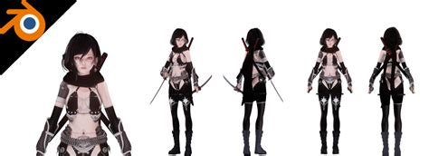 Dark Assassin Realistic Female Flippednormals