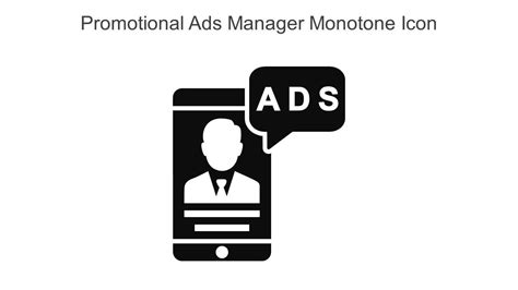 Promotional Ads Manager Monotone Icon In Powerpoint Pptx Png And Editable Eps Format PPT Example