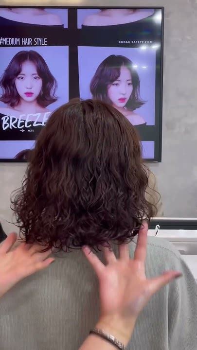 손상도가 심한 머리에도 몽글몽글 러블리한 단발히피펌 🫧🤍 쌤시크다애 Shorts Youtube