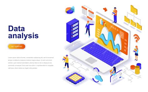 Premium Vector Data Analysis Modern Flat Design Isometric Concept