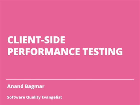 Client Side Performance Testing Pdf Web Development Internet