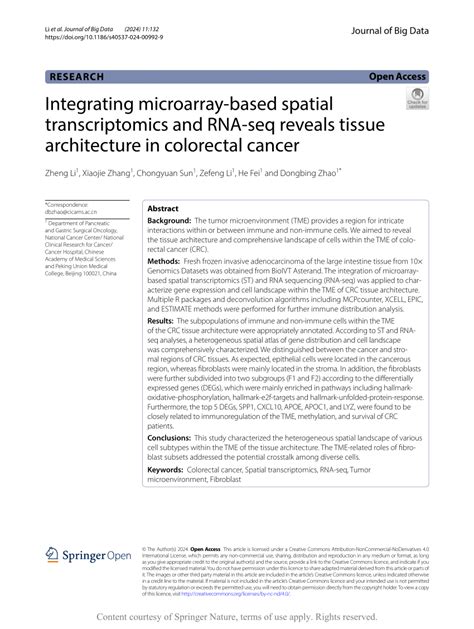 Pdf Integrating Microarray Based Spatial Transcriptomics And Rna Seq