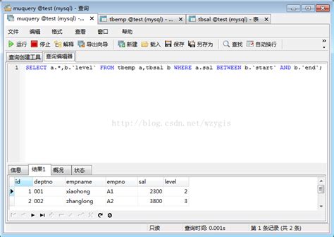 Sql范围查询： 查询某个人属于哪个工资区间 Sql查询工资在一定区间 Csdn博客