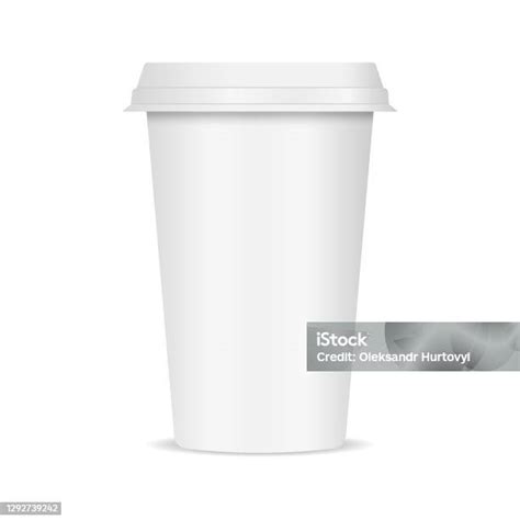 현실적인 종이 또는 플라스틱 커피 컵 디자인 및 브랜딩을 위한 템플릿을 모의합니다 라떼 모카 또는 카페용 카푸치노 컨테이너 컵