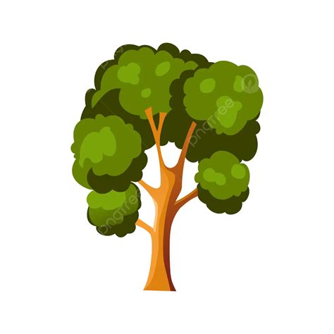 شجرة كبيرة صورة التوضيح النواقل على خلفية شفافة شجرة لون أخضر الشجرة