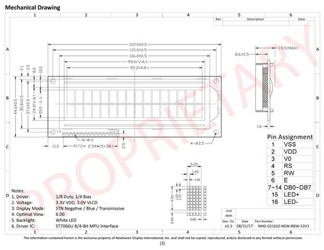 16x2 Character Lcd Stn Blue Display Sz With White Side Backlight 33v