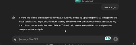 Chatgpt4o Failing To Load Excel File Or Csv Bugs Openai Developer