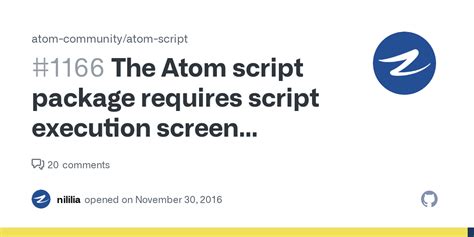 The Atom Script Package Requires Script Execution Screen Encoding In Java · Issue 1166 · Atom