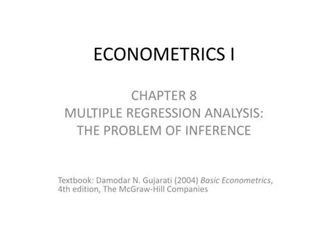 PPT ECONOMETRICS I PowerPoint Presentation Free Download ID