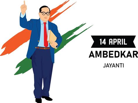 Ambedkar Jayanti 14 April Dr Br Ambedkar Vector Design 22589348 Vector