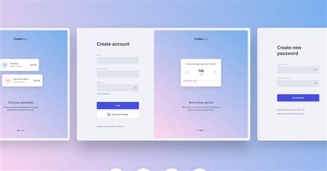 Ui And Ux Pattern Kit Signup Login And Reset Pass Graphic Templates Envato Elements