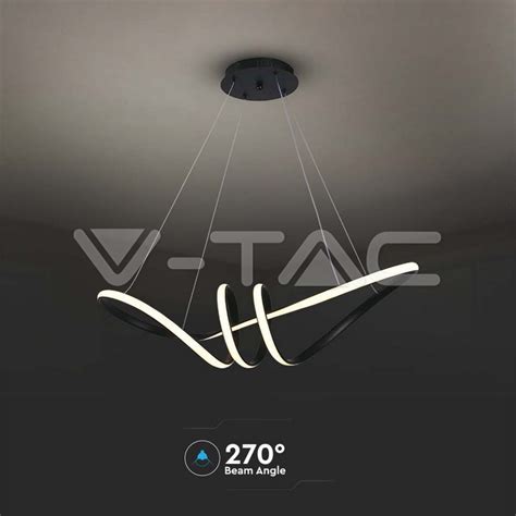 Pendants 24w Led Hanging Decorative Lamp 720300 Black Body 3000k