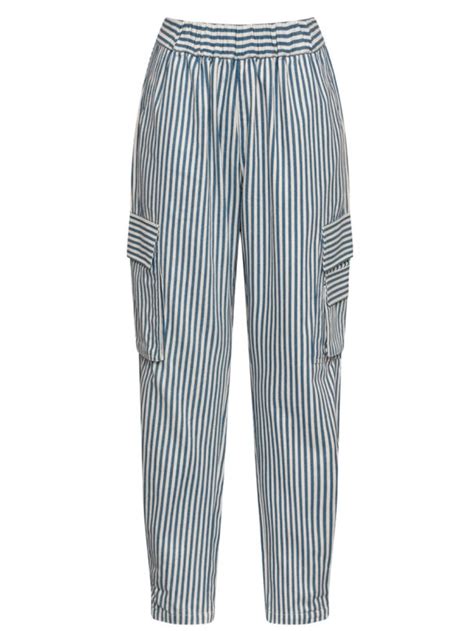 Apoke Gossia Mallego Mi Pants Blue Creme Stripes