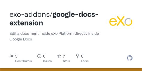 Github Exo Addons Google Docs Extension Edit A Document Inside Exo Platform Directly Inside