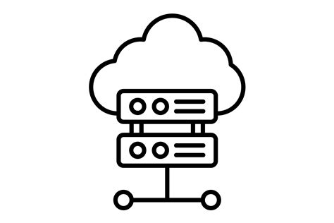 Cloud Server Outline Icon Graphic By Maan Icons Creative Fabrica