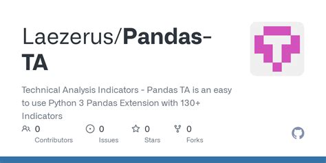 GitHub Laezerus Pandas TA Technical Analysis Indicators Pandas TA