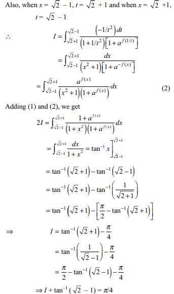 Integral Calculus MCQ Questions And Answers Part PrepBharat