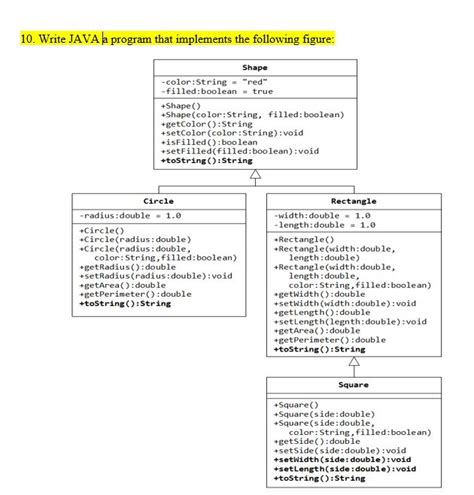 solved 10 write java la program that implements the