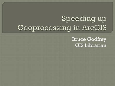 pdf bruce godfrey gis librarian · practical examples parallel
