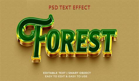 Premium PSD Forest Editable Psd Text Effect