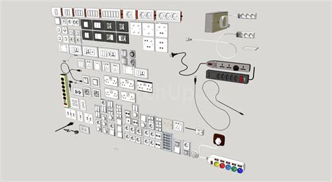 Free Sketchup Electrical Outlets And Switches Models Download