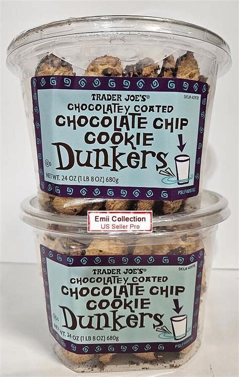 Trader Joes Chocolatey Coated Chocolate Chip Cookie Dunkers 24oz 680g