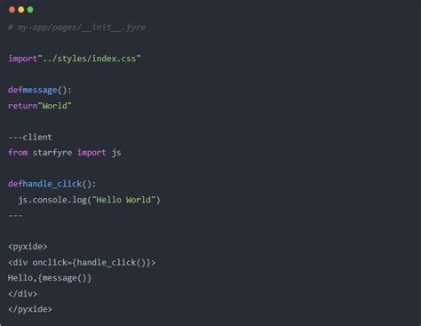 Starfyre：一款使用纯 Python 创建响应式前端应用的 Python Web 框架 Csdn博客