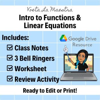 Intro Functions Linear Equations Notes Practice Worksheet Google Drive