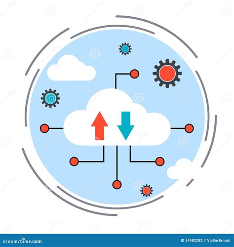 Cloud Computing Vector Concept Stock Vector Illustration Of Flat Concept 54482282