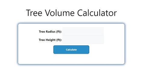 Tree Volume Calculator Savvy Calculator