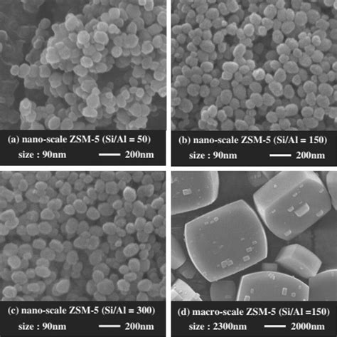 Sem Micrographs Of Zsm 5 Zeolites With Different Sial Ratios And