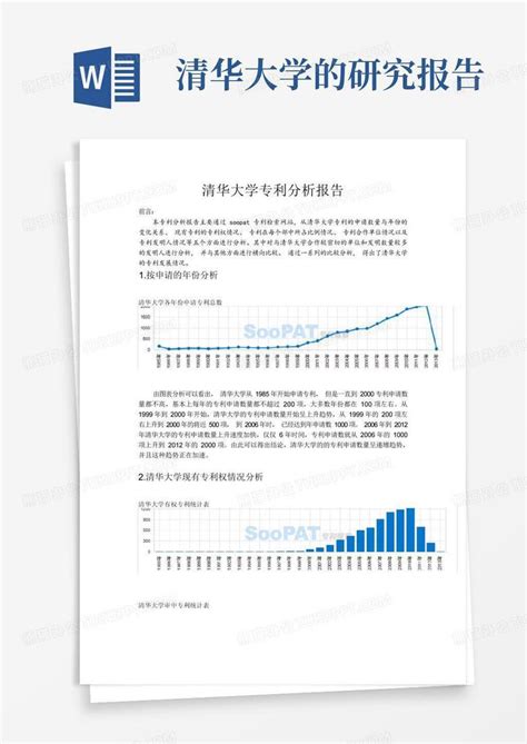 清华大学专利分析报告word模板下载 编号lxozpvee 熊猫办公
