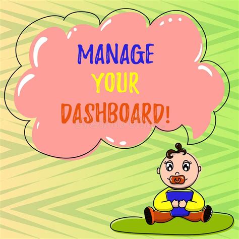 Conceptual Hand Writing Showing Manage Your Dashboard Business Photo Showcasing Controlling The