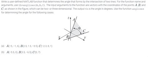 Solved Write A User Defined Matlab Function That Determines